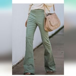 Source Unknown | Pants & Jumpsuits | Retro 9s Khaki Flares | Poshmark
